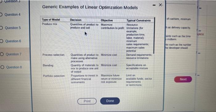 Solved Using the accomparying generic examples of linear | Chegg.com