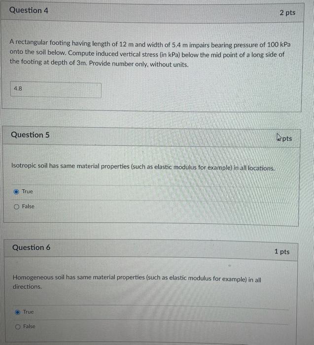 Solved Question 4 2 pts A rectangular footing having length | Chegg.com