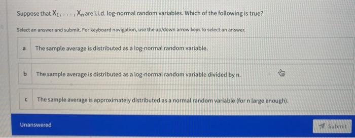 Solved Suppose that X1, ..., X, are ij.d.log-normal random | Chegg.com