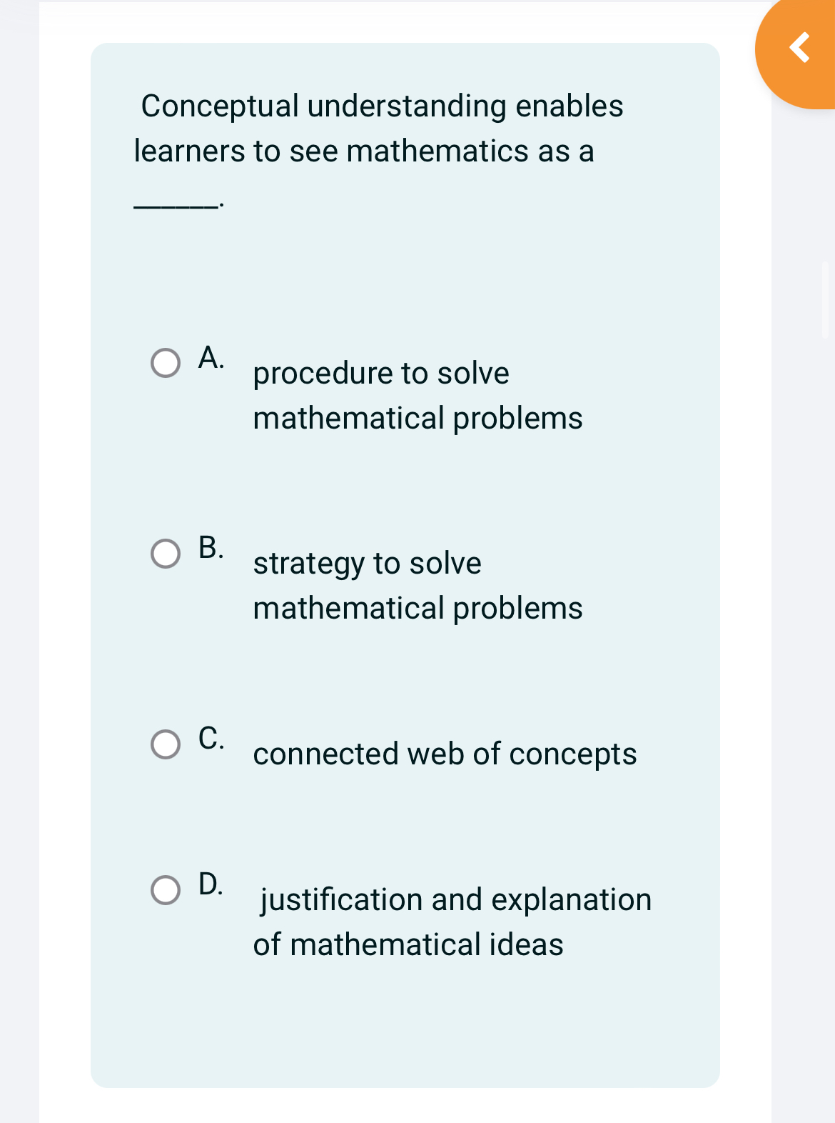 Solved Conceptual understanding enables learners to see | Chegg.com