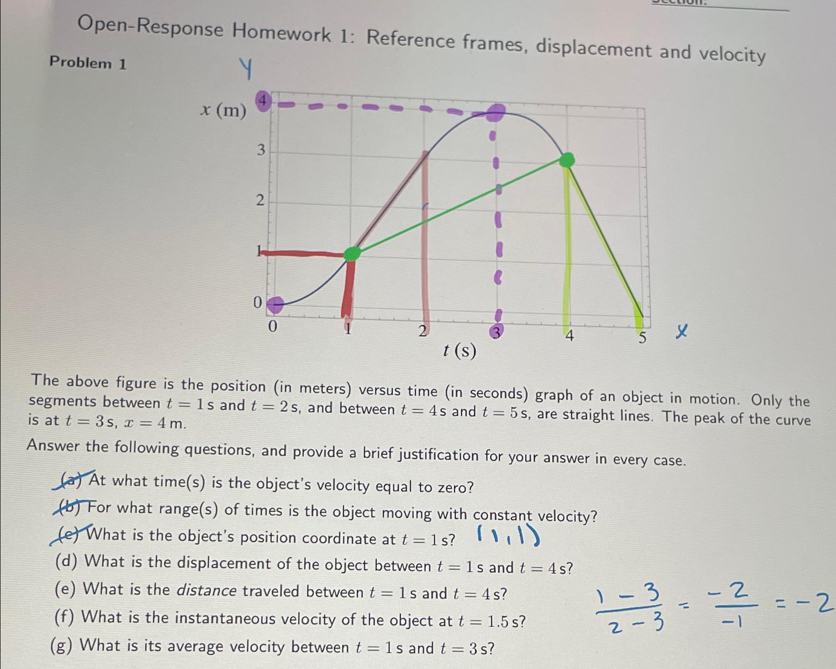 Solved Open-Response Homework 1: Reference frames, | Chegg.com