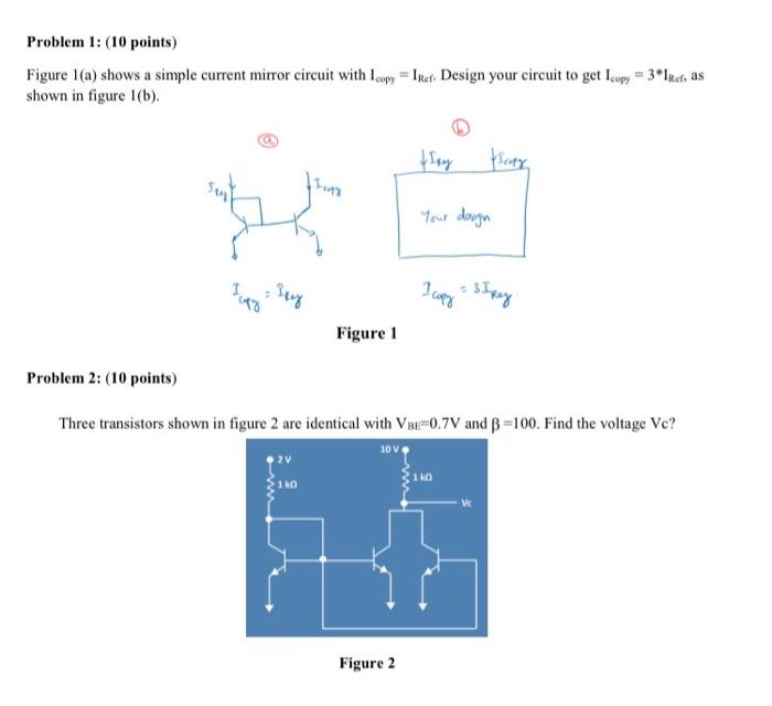 Solved Problem 1: (10 points) = Figure 1(a) shows a simple | Chegg.com