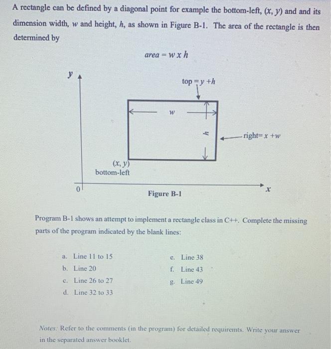Solved A rectangle can be defined by a diagonal point for | Chegg.com
