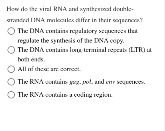 Solved How do the viral RNA and synthesized double-stranded | Chegg.com
