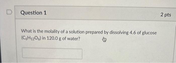 Solved What is the molality of a solution prepared by | Chegg.com