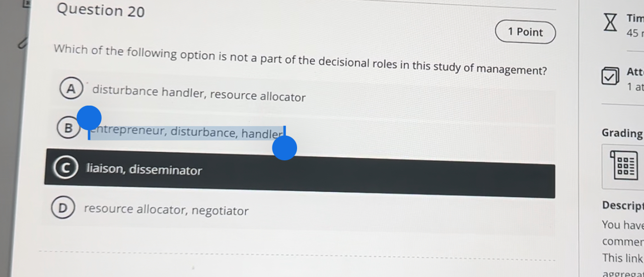 Solved Question 20Which of the following option is not a | Chegg.com