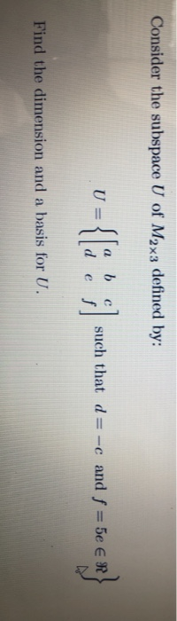 Solved 3. Let M 2x3 be the vector space of all 2x3 matrices. | Chegg.com