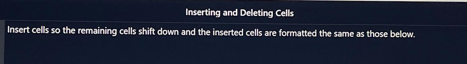 Solved Inserting and Deleting CellsInsert cells so the | Chegg.com