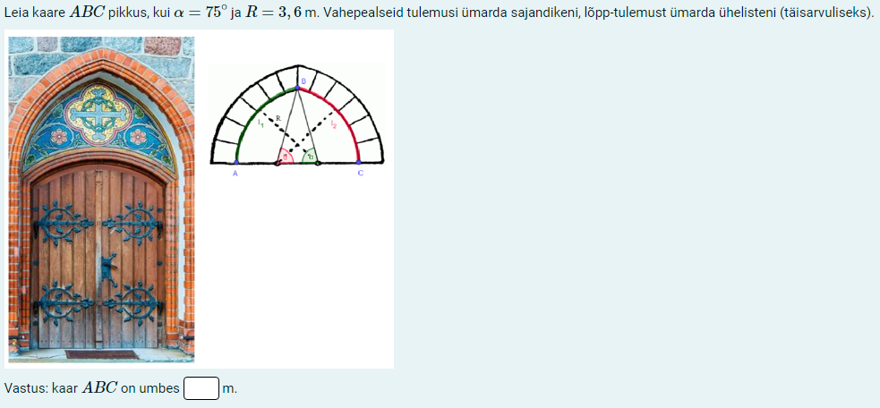 Solved Find the length of the arc ABC if α=75° ﻿and R=3.6m. | Chegg.com