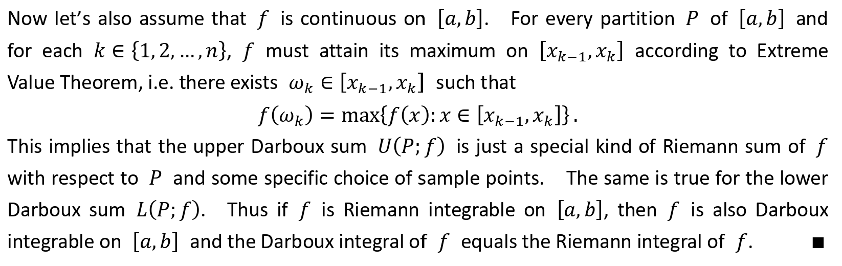 Solved Why Darboux integral of f ﻿is equal to the Riemann | Chegg.com
