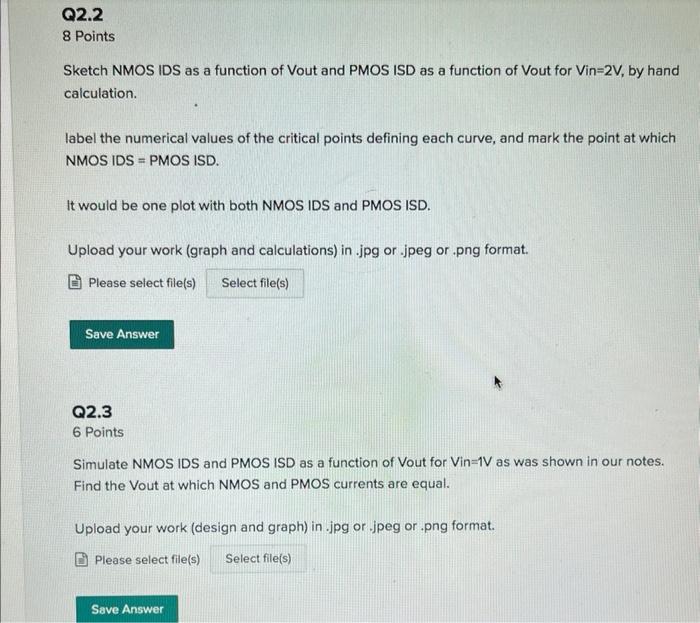 Solved Q2 30 Points Consider the CMOS inverter that you | Chegg.com Solved Q2 30 Points Consider the CMOS inverter that you | Chegg.com
