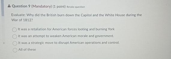 Solved Δ ﻿Question 9 (Mandatory) (1 ﻿point) ﻿Retake | Chegg.com