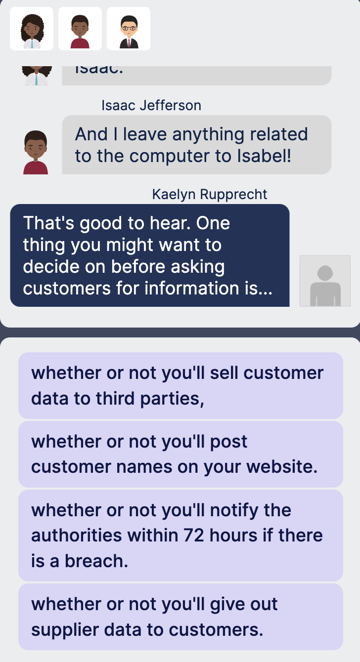 Solved whether or not you'll sell customerdata to third | Chegg.com