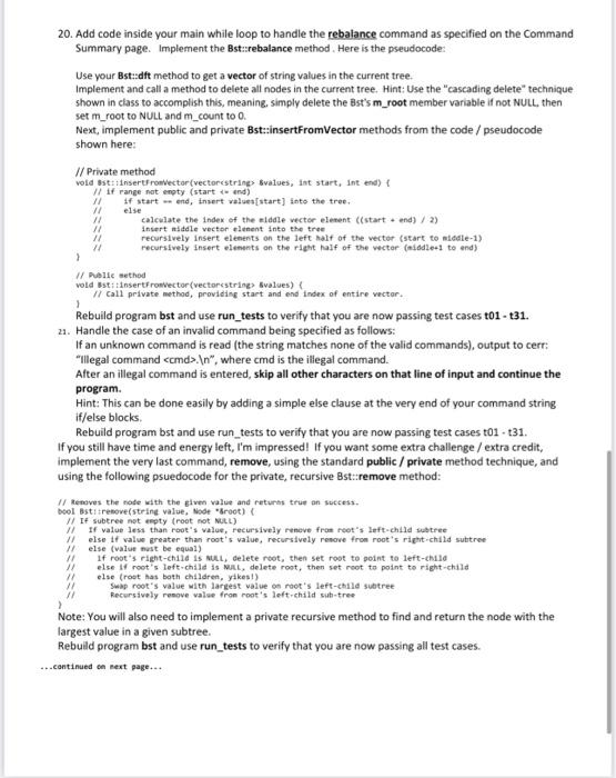 Solved Command Summary Table - String arguments may contain | Chegg.com