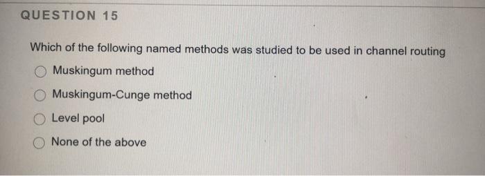 Solved QUESTION 15 Which of the following named methods was | Chegg.com