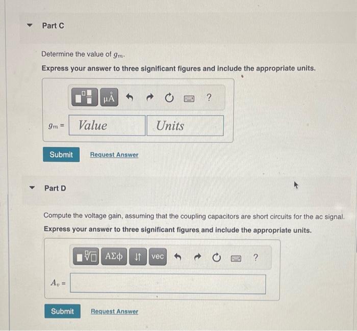 Solved Consider the common-source amplifier shown in the | Chegg.com