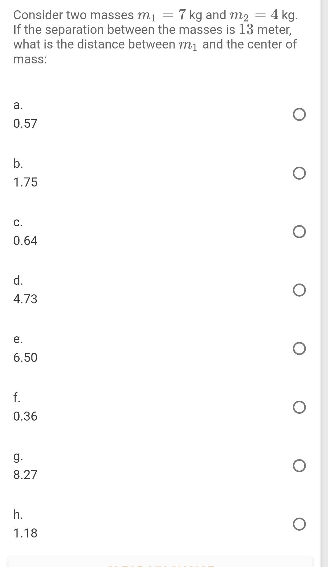 Solved = 4 kg. Consider two masses mi 7 kg and m2 If the | Chegg.com