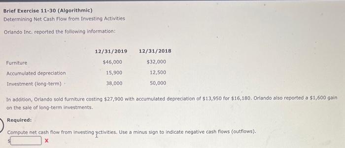 Solved Brief Exercise 11-30 (Algorithmic) Determining Net | Chegg.com