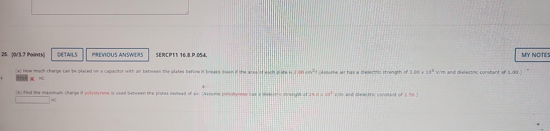 Solved 5. [0/3.7 Points] SERCP11 16.8.P.054. xnc | Chegg.com