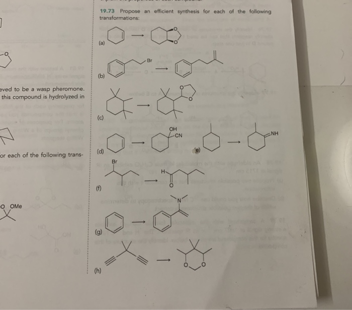 Solved 19.73 Propose an efficient synthesis for each of the | Chegg.com