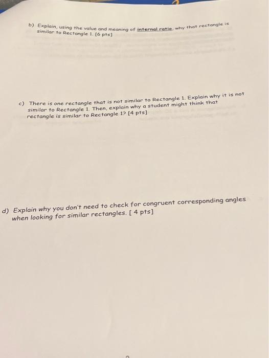 Solved 1. Label rectangle ABCD (bottom left) as Rectangle 1. | Chegg.com