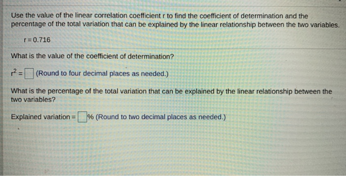 Solved Use the value of the linear correlation coefficient r | Chegg.com