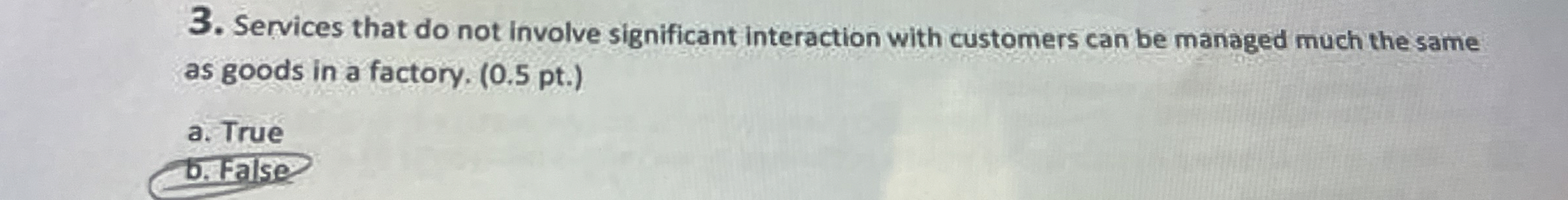 Solved Services that do not involve significant interaction | Chegg.com