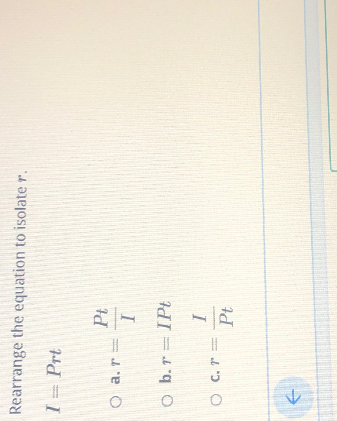Solved Rearrange the equation to isolate | Chegg.com