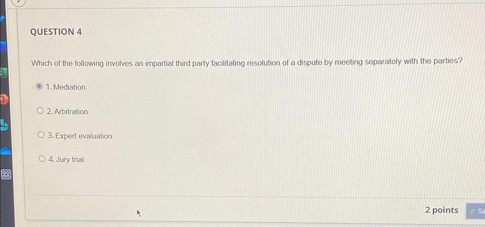 Solved QUESTION 4Which of the following involves an | Chegg.com