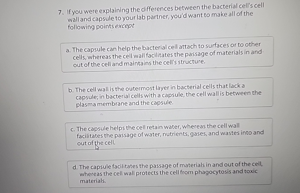 Solved If you were explaining the differences between the | Chegg.com