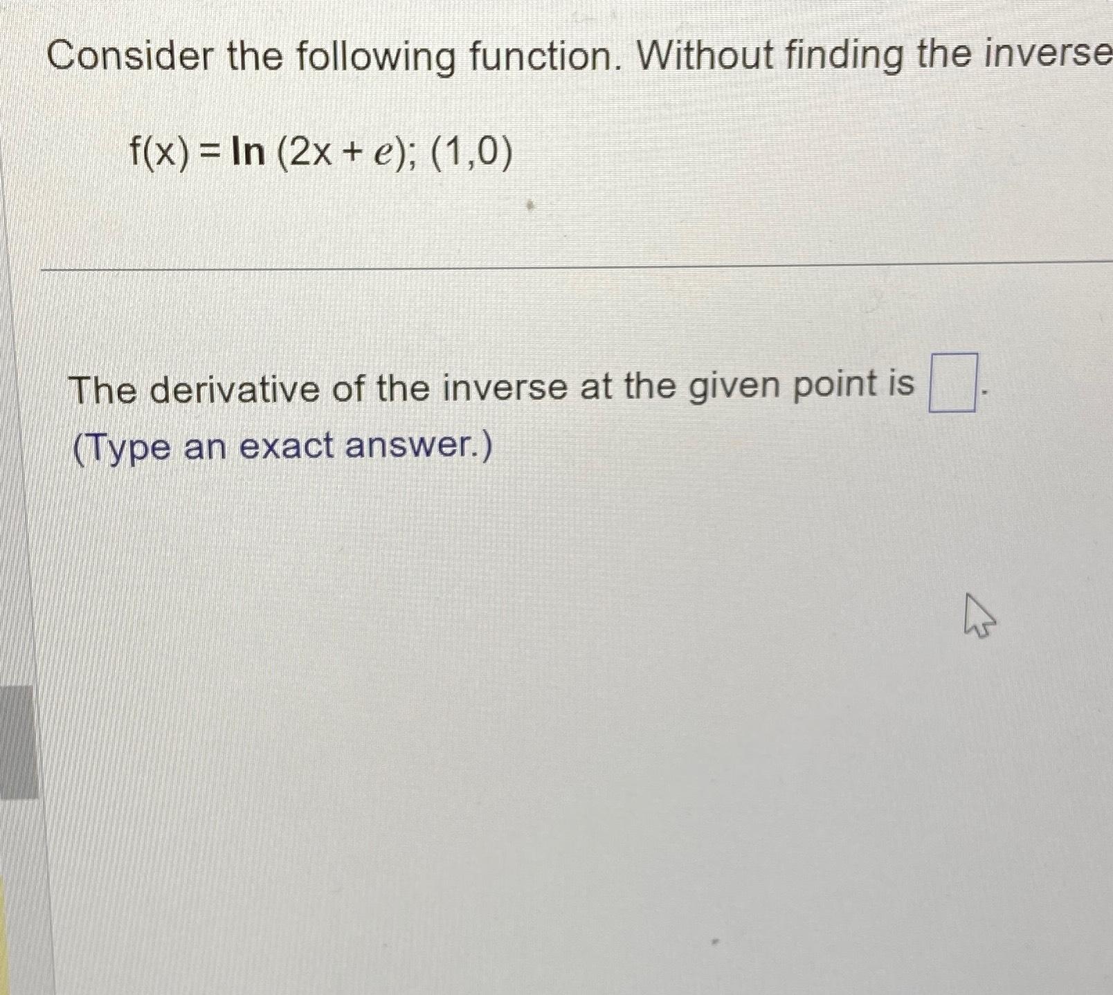 Solved Consider the following function. Without finding the | Chegg.com