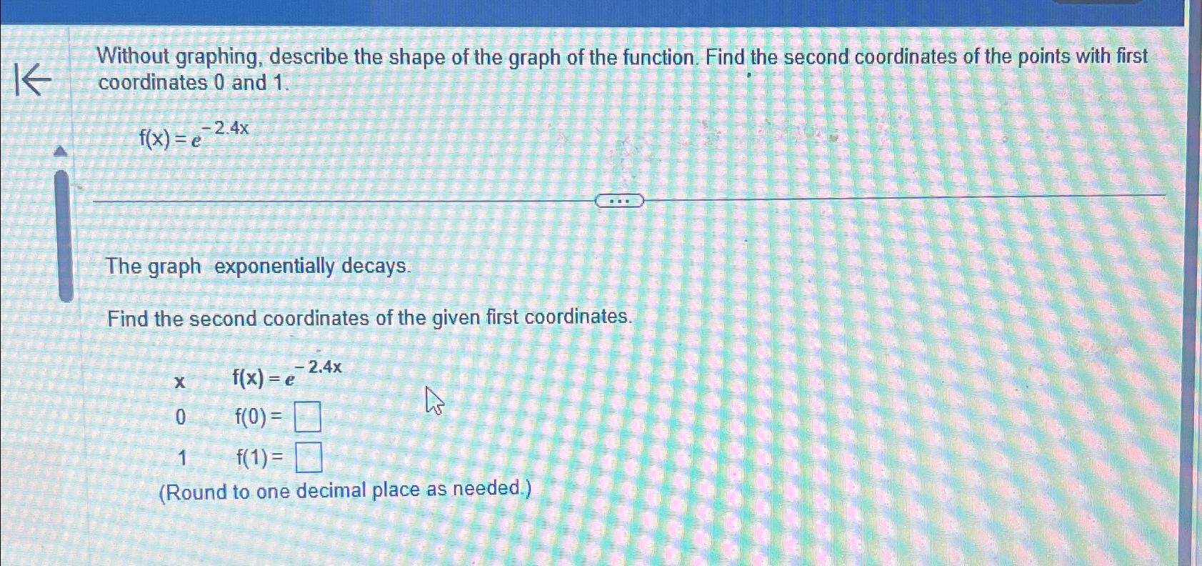Solved Without graphing, describe the shape of the graph of | Chegg.com