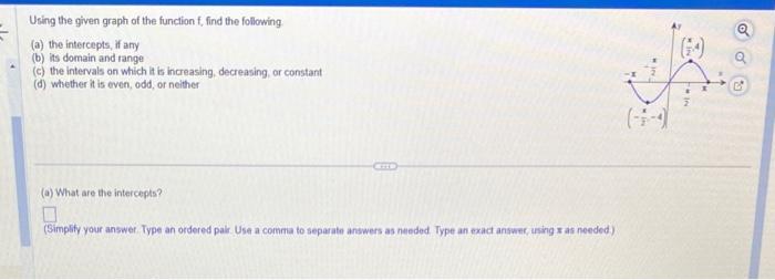 Solved Using the given graph of the function f, find the | Chegg.com