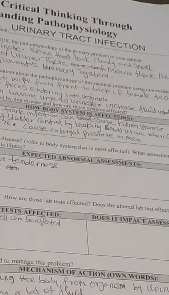 Solved Critical Thinking Through anding Pathophysiology | Chegg.com