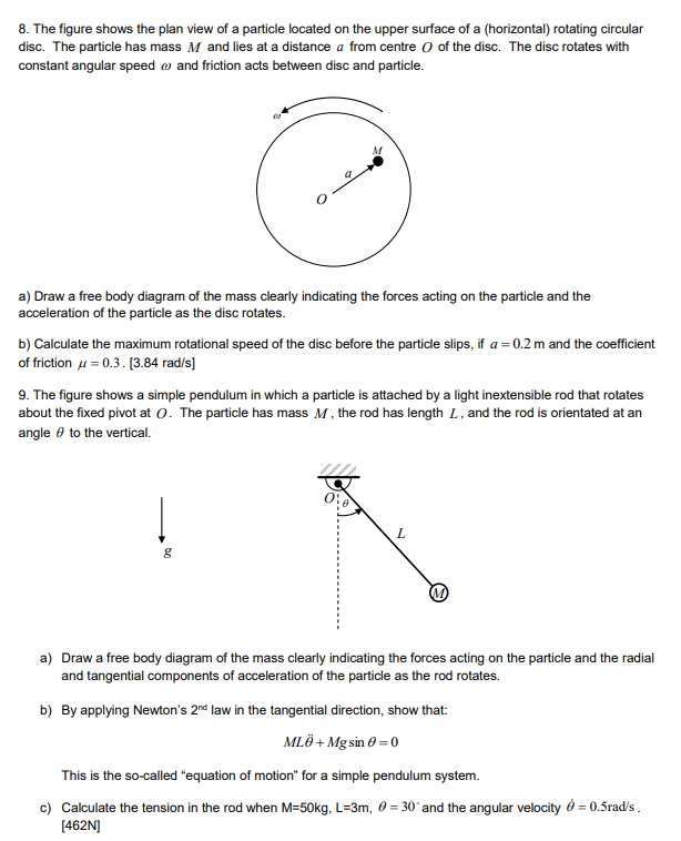 Solved The figure shows the plan view of a particle located | Chegg.com