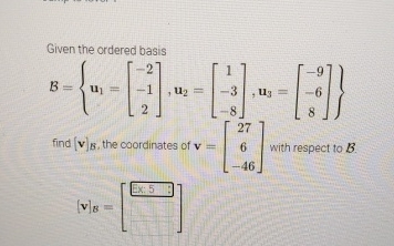 Solved Given the ordered | Chegg.com