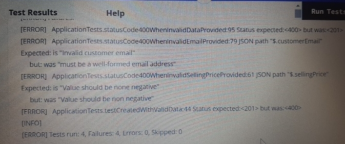 Solved Test ResultsHelpRun Test:[ERROR] | Chegg.com