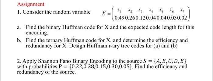 Solved 1. Consider the random variable | Chegg.com