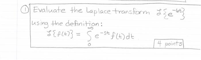Solved Evaluate the Laplace transform Z{e−6t} using the | Chegg.com