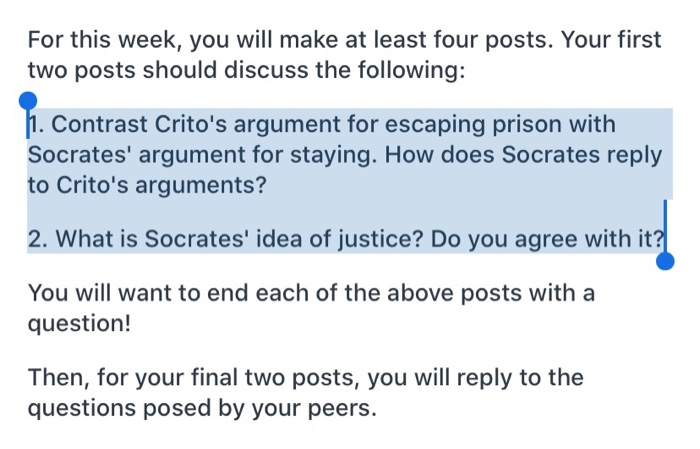 Solved 1. Contrast Crito's argument for escaping prison with | Chegg.com