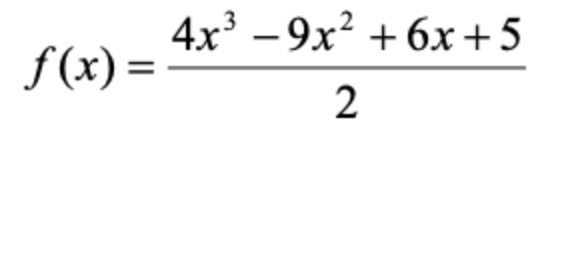 Solved f(x)=4x3-9x2+6x+52 ﻿differentiate using quotientb | Chegg.com