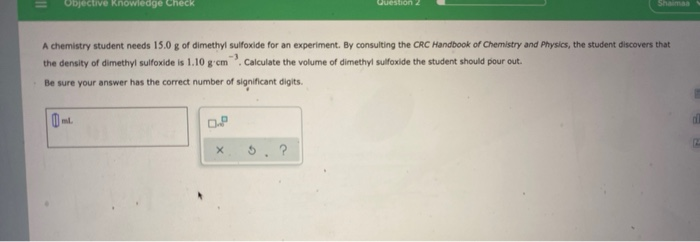 Solved Objective knowledge Check Question 2 Shamsa A | Chegg.com