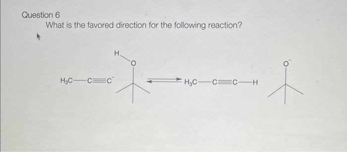 Solved Question 6 What is the favored direction for the | Chegg.com