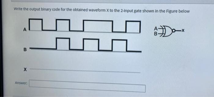 Solved Write The Output Binary Code For The Obtained 8854