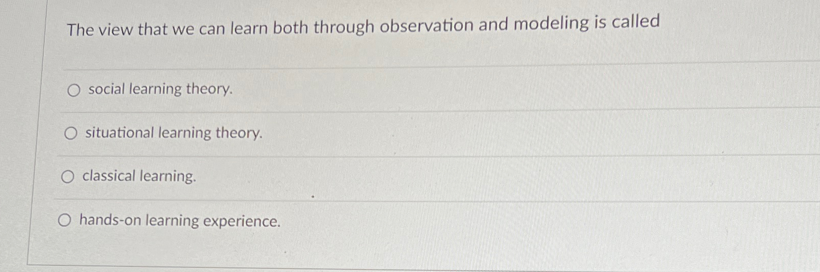 Solved The view that we can learn both through observation | Chegg.com