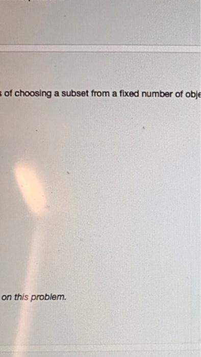 Solved 3 Points An Experiment Consists Of Choosing A Subset