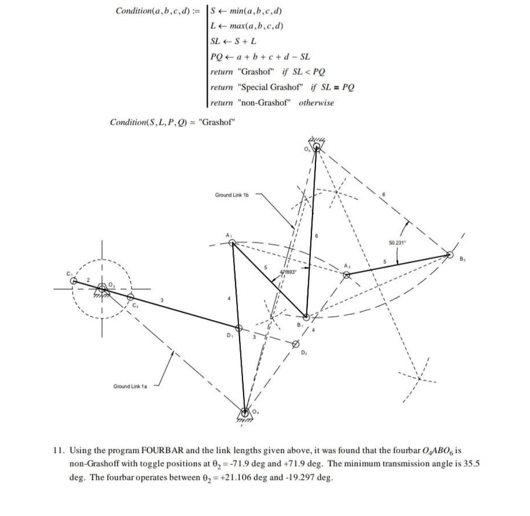 Solved PROBLEM 3-4 Statement: Design a fourbar mechanism to | Chegg.com