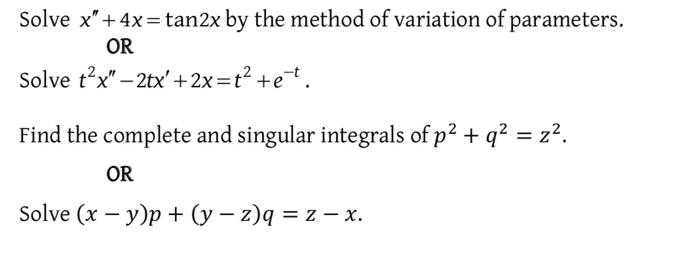 Solved Solve x Solved Solve x