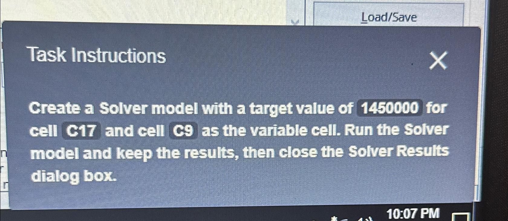 Solved Load/SaveTask InstructionsCreate a Solver model with | Chegg.com