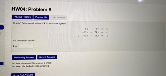 Solved HW04: Problem 8 Previous Problem Problem List Next | Chegg.com